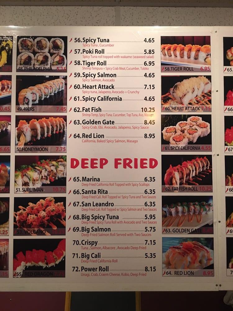 Menu at Fat Fish Sushi restaurant, Pleasanton