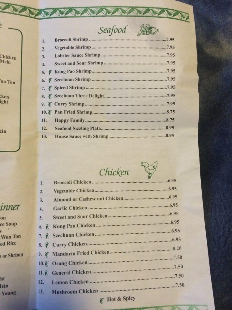 Menu at Li Yuen Chinese Restaurant, Castroville