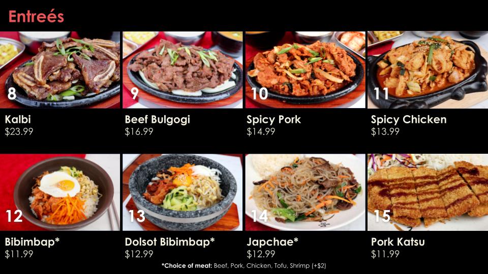 Menu at Bokka Korean Comfort Food BBQ, Clovis