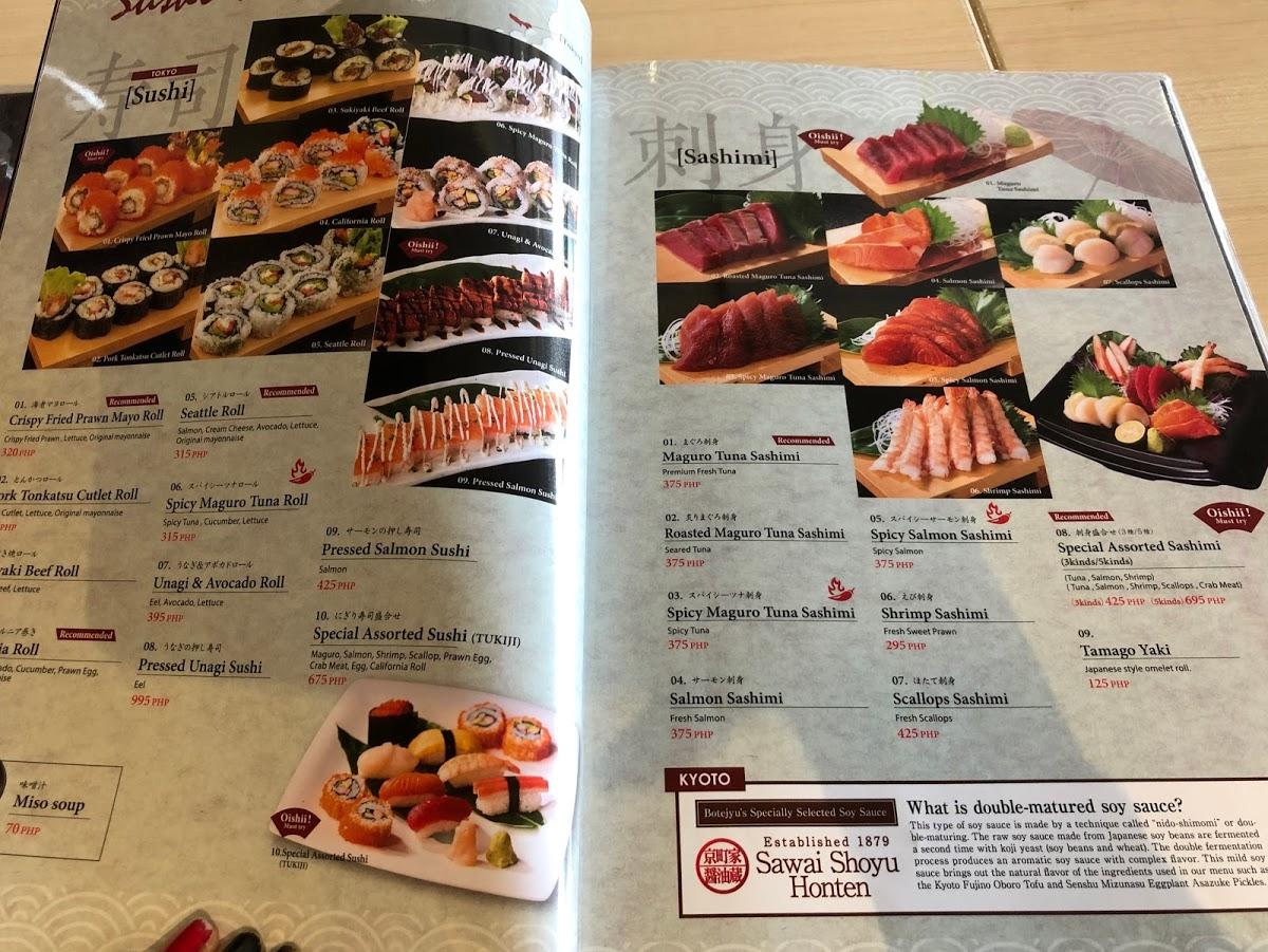 Menu at Botejyu SM City Lipa restaurant, Lipa
