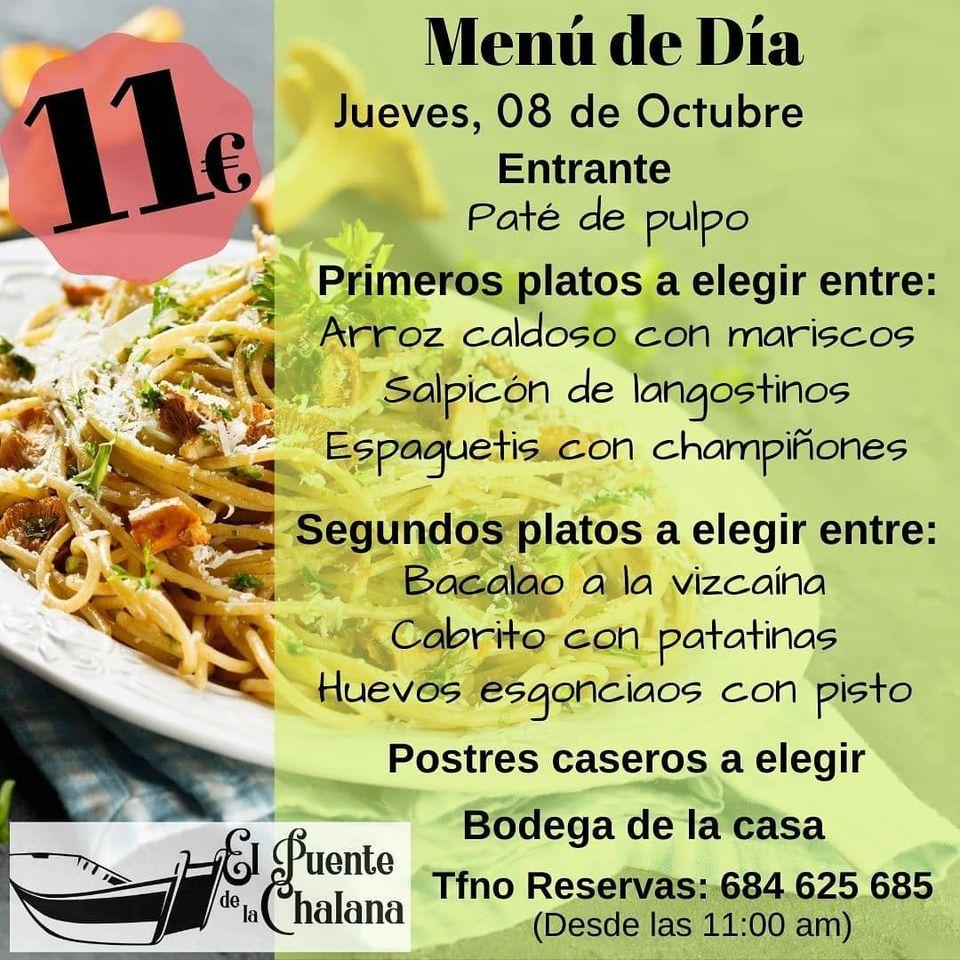 Carta de Restaurante - Hotel el puente de la Chalana, Laviana