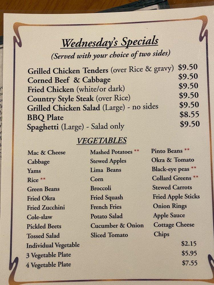 Menu at Miki's Restaurant, Matthews
