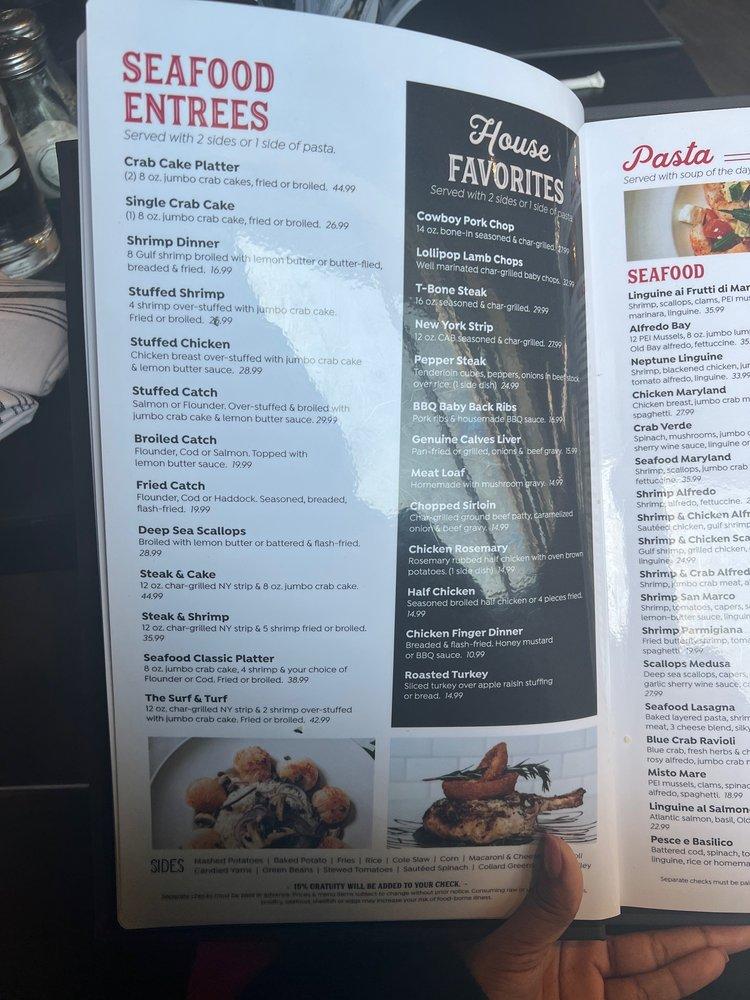 Menu at Venetian Italian Eatery restaurant, Edgewood