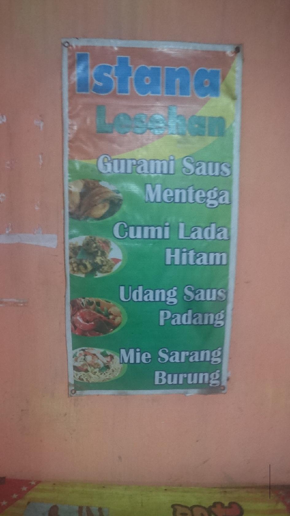 Menu at ISTANA LESEHAN restaurant, Genengan