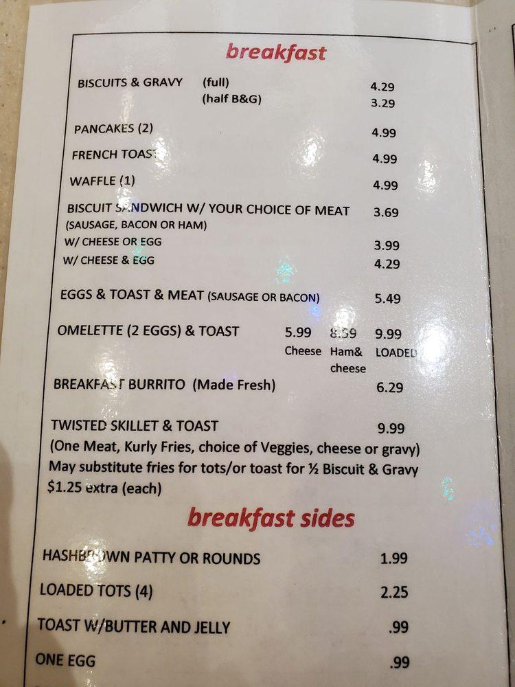 Carta de Kad-E-Korner Store & Diner, Springfield