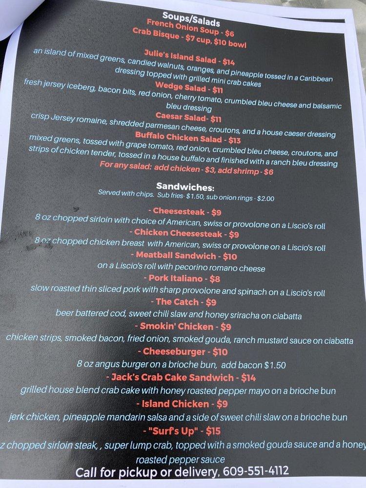 Menu at North Shore Bar and Kitchen, North Wildwood