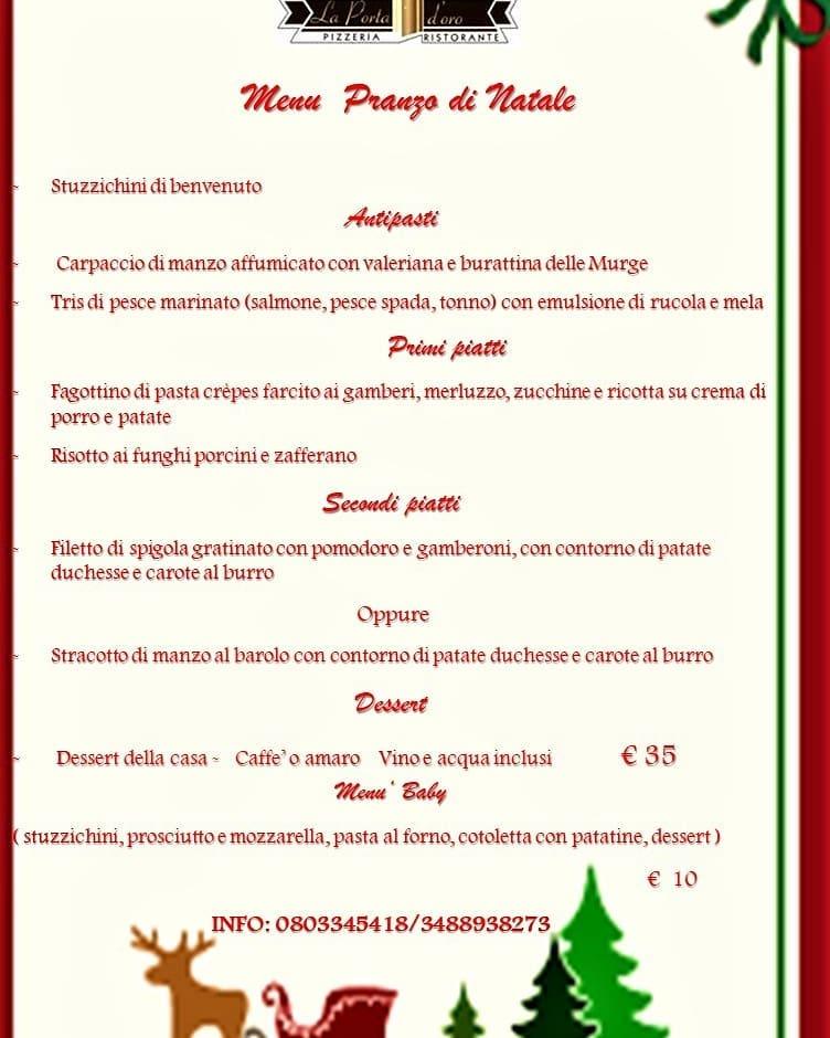 Menu da La Porta d’oro ristorante, Molfetta