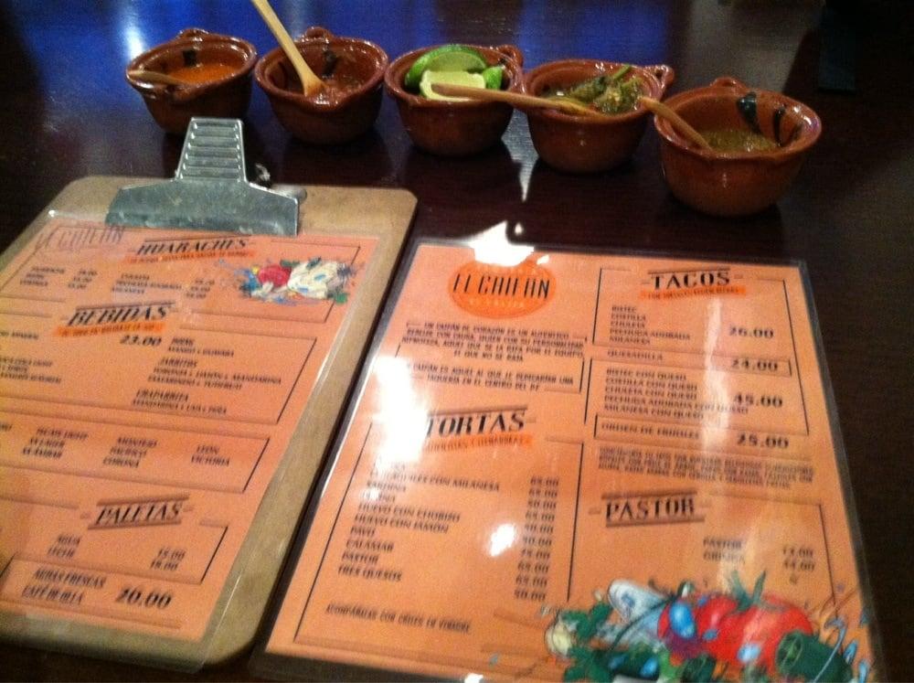 Carta del restaurante Taquería El Caifán Alameda, Ciudad López Mateos