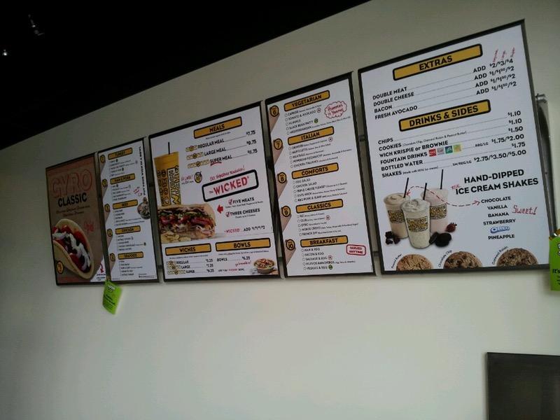 Menu at Which Wich Superior Sandwiches fast food, Petoskey