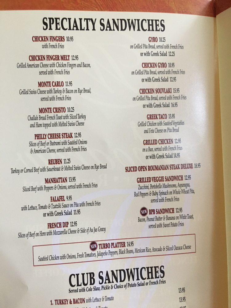 Menu at Woodrow Diner restaurant, New York City, 655 Rossville Ave