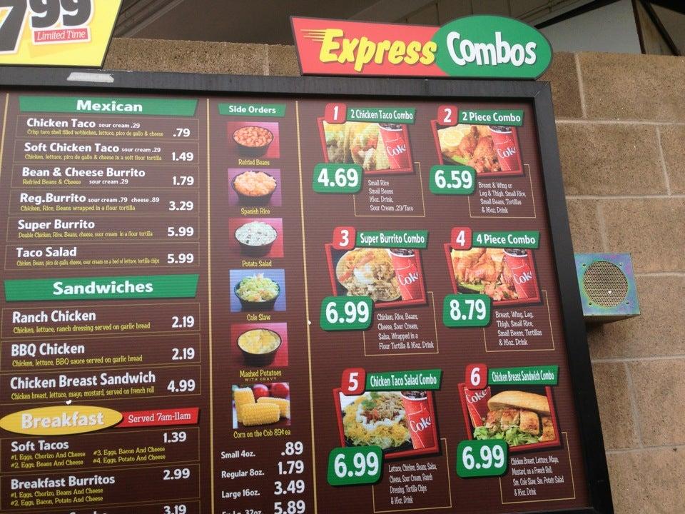 Menu at Chicken Express fast food, Vallejo