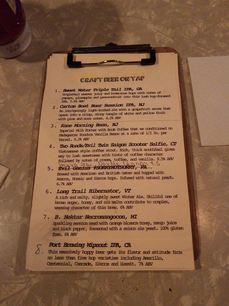 Menu at Hoover's Tavern pub & bar, Morris Plains