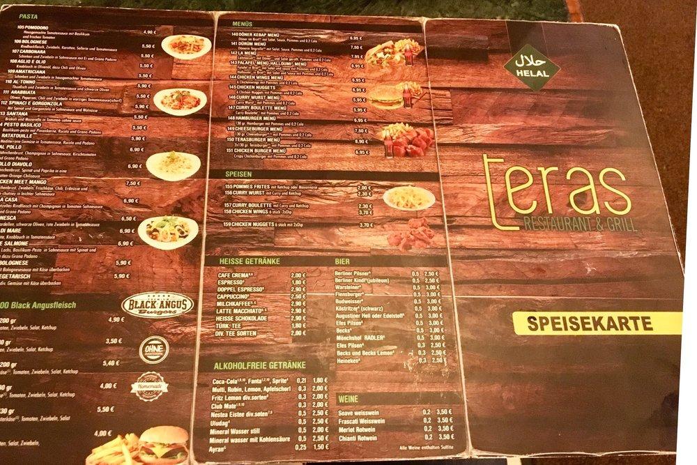 Speisekarte von Teras Restaurant & Grill, Berlin
