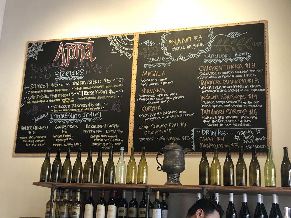 Menu at Apna Indian Kitchen restaurant, Santa Barbara