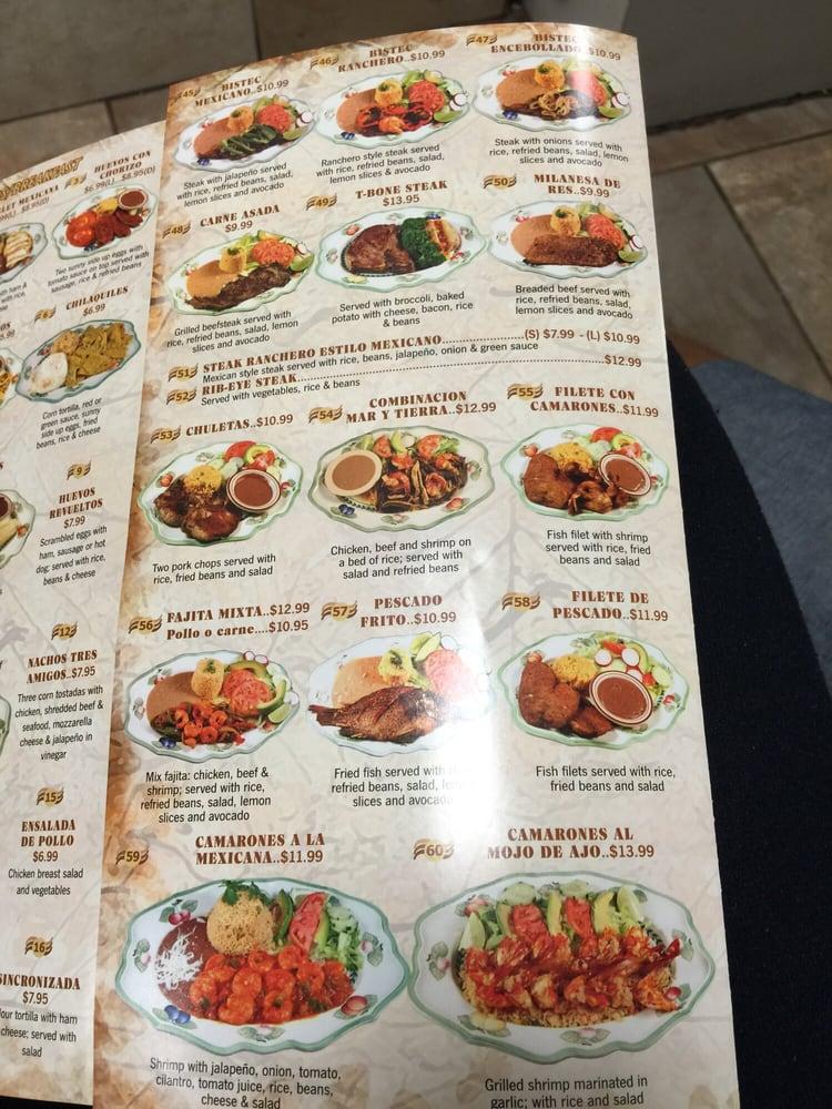 Menu at Arco Iris restaurant, Richmond