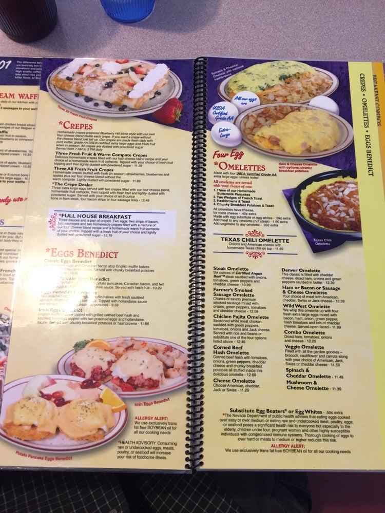 Menu at Blueberry Hill Restaurant & Bakery, Las Vegas, W Flamingo Rd