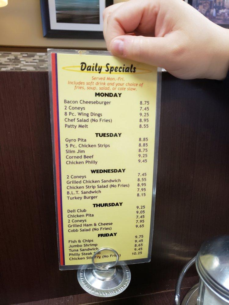 Menu at Olympic Grill restaurant, Detroit, 119 W Warren Ave