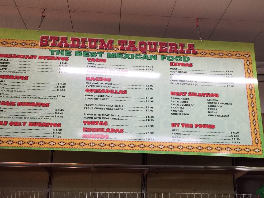 Menu at Stadium Liquors, San Jose