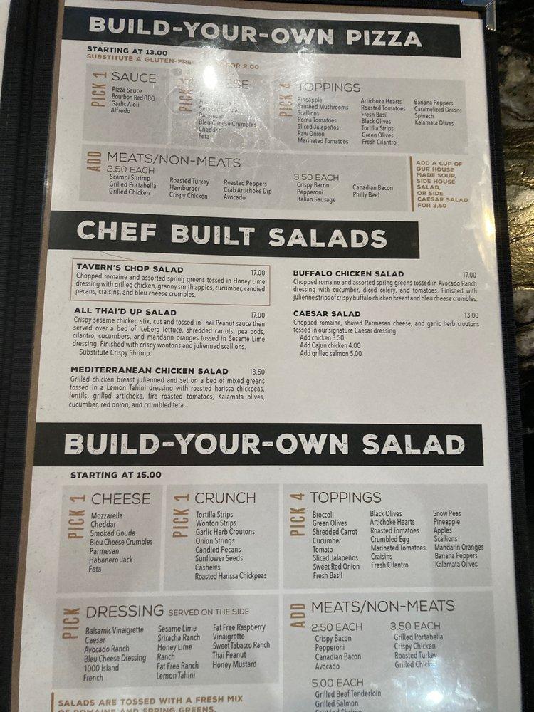 Menu at The Tavern Grill pub & bar, Minnetonka