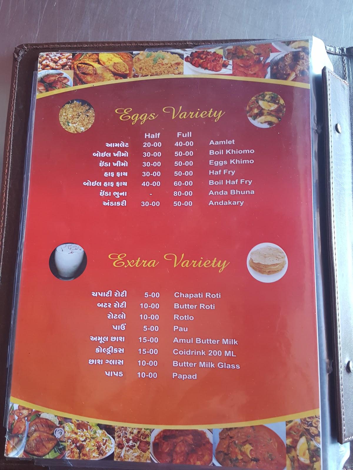 Menu at Shalimar Restaurant & Chinese Point, Bhavnagar