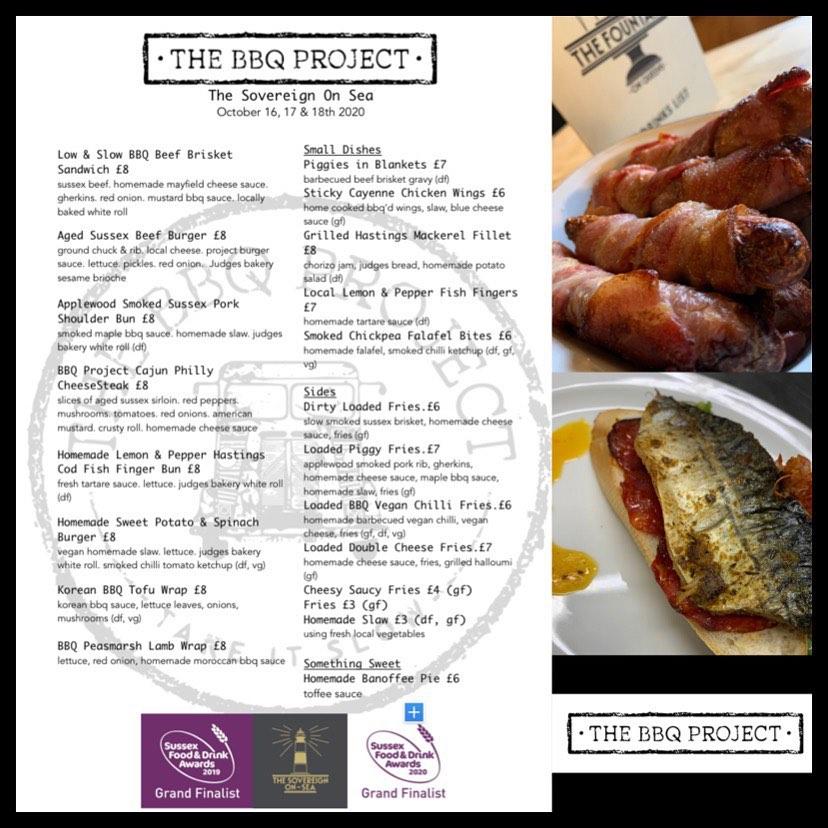 Menu at The BBQ Project, Battle