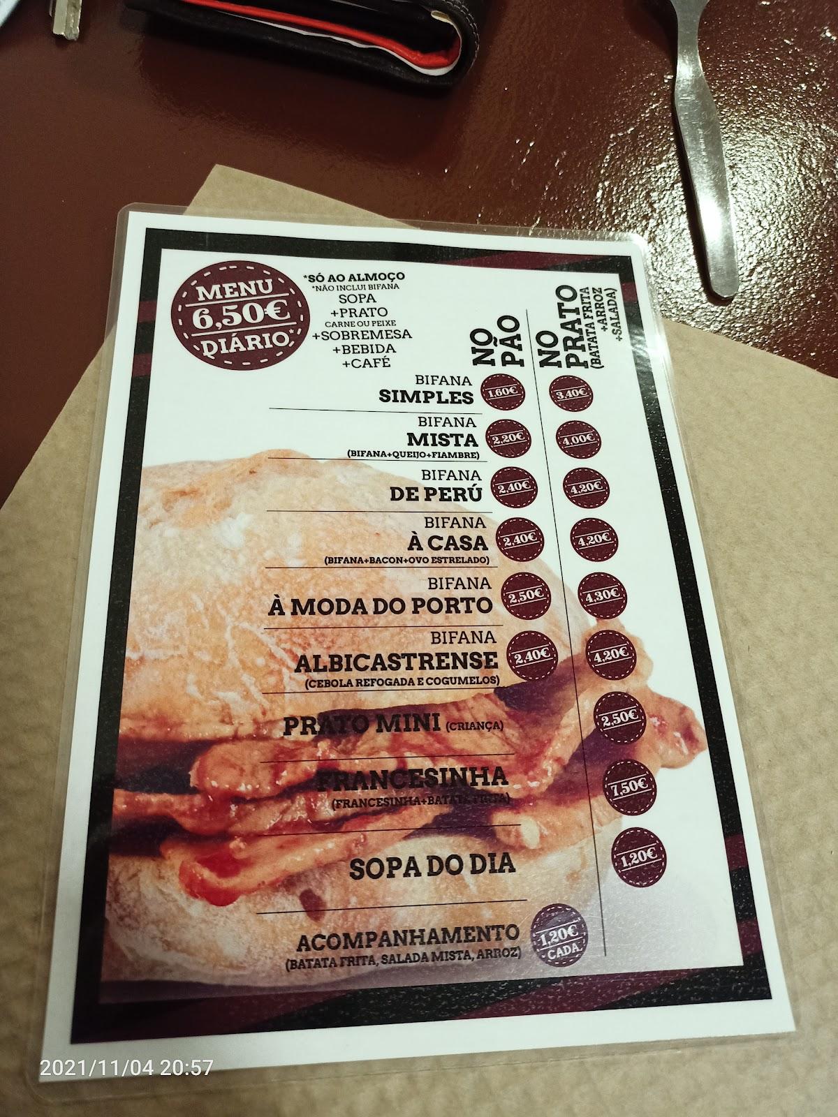 Menu em Bifanas da Sé restaurante, Castelo Branco, R. da Sé 28