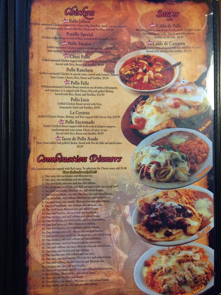 Menu at El Potrillo Mexican Grill restaurant, Nicholasville