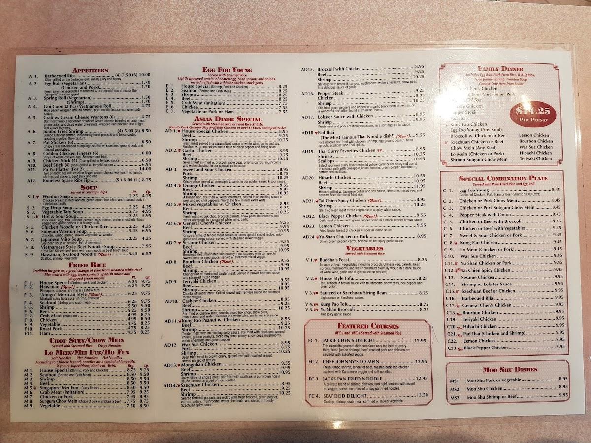 Jackie Chens Menu Parma JACKIE CHAN CHINESE KITCHEN Updated April