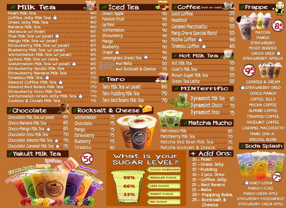 Menu at Mang Cha-a Nangka Marikina Branch restaurant, Quezon City