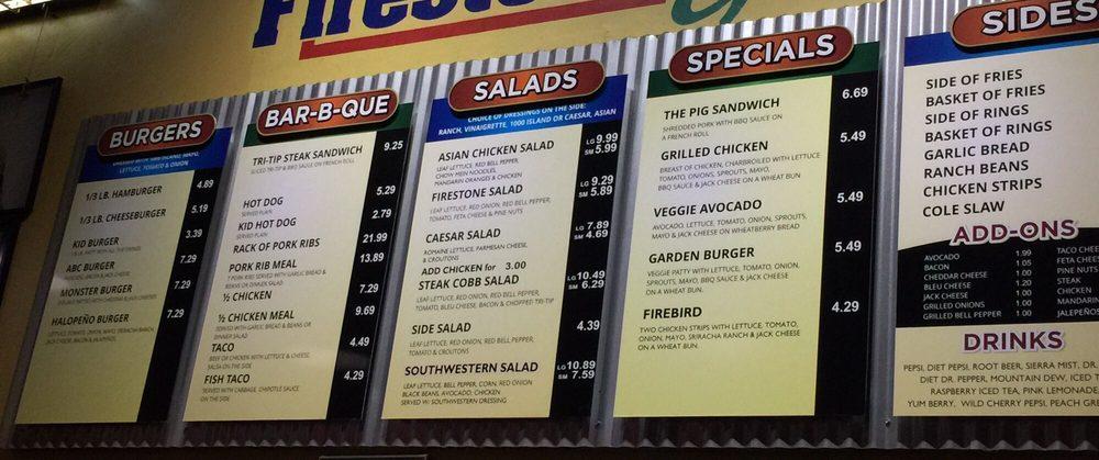 Menu at Firestone Grill BBQ, San Luis Obispo