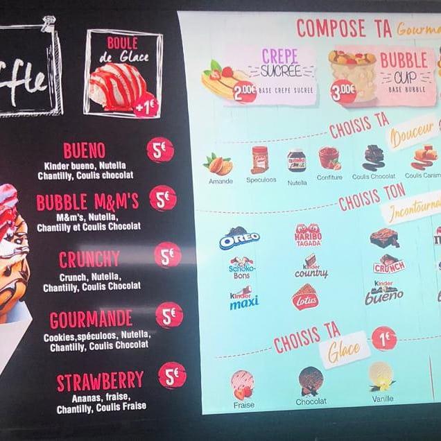 Menu at Frenchy Tacos&Crêpe restaurant, Dreux
