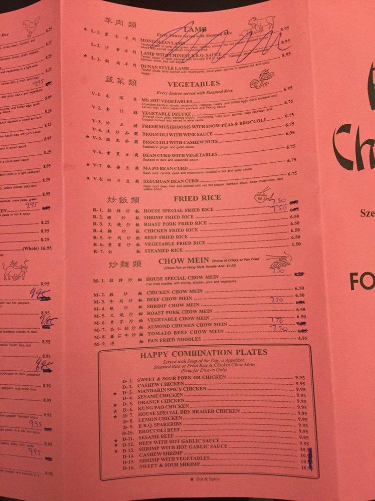 Menu at Red Chopstix restaurant, Elk Grove