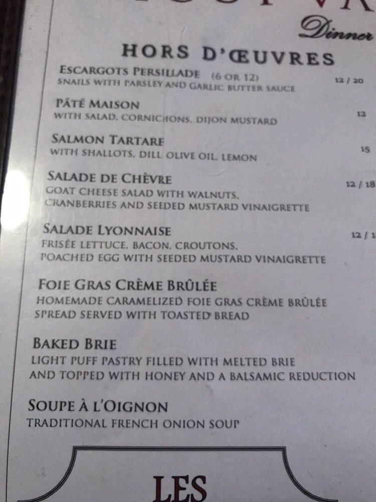 Menu at Tout va bien restaurant, West New York, 311 W 51st St
