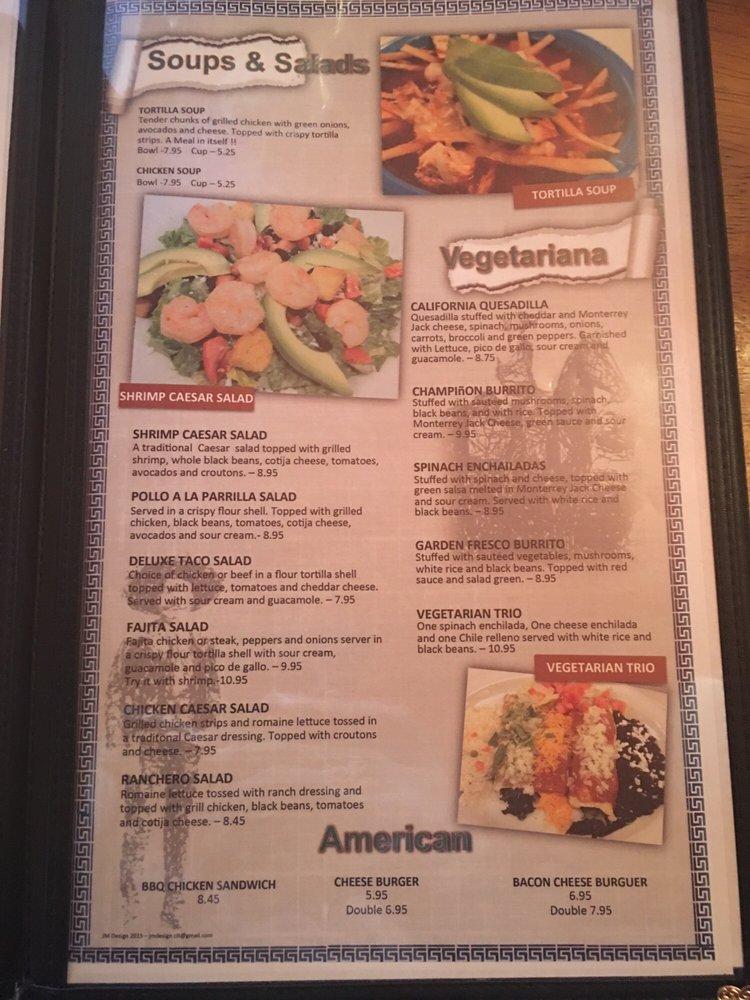 Menu at Zapata’s Restaurant, Cornelius, W Catawba Ave #102