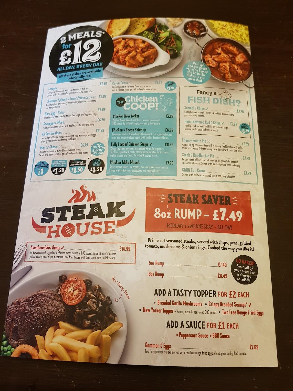 Menu at Robert Kett pub & bar, Wymondham