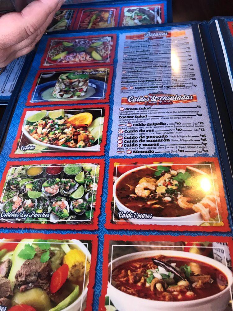Menu at Los Panchos Mexican Grill & Seafood restaurant, Escondido