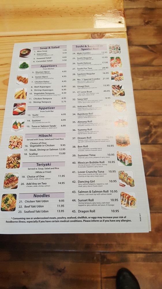 Menu at No. 1 Chinese restaurant, Wadsworth