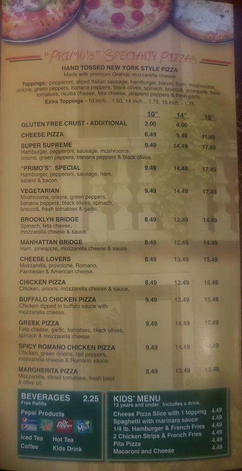 Menu at The Black Olive- Elizabethton pizzeria, Elizabethton