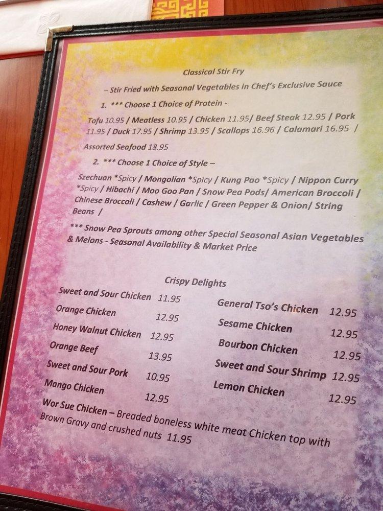 Menu at Aristo Bistro restaurant, Westlake