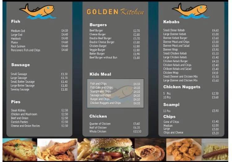 Menu at Golden Kitchen restaurant, Bicester, 11 Kingsley Rd