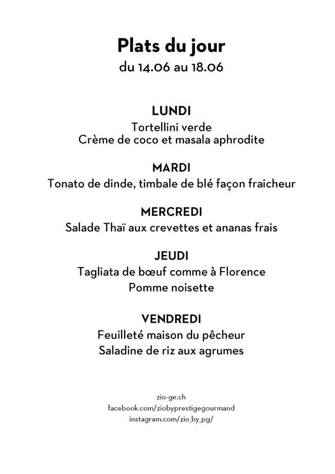 Menu au Salon de thé de l’Athénée, Genève, Rue de l'Athénée 37
