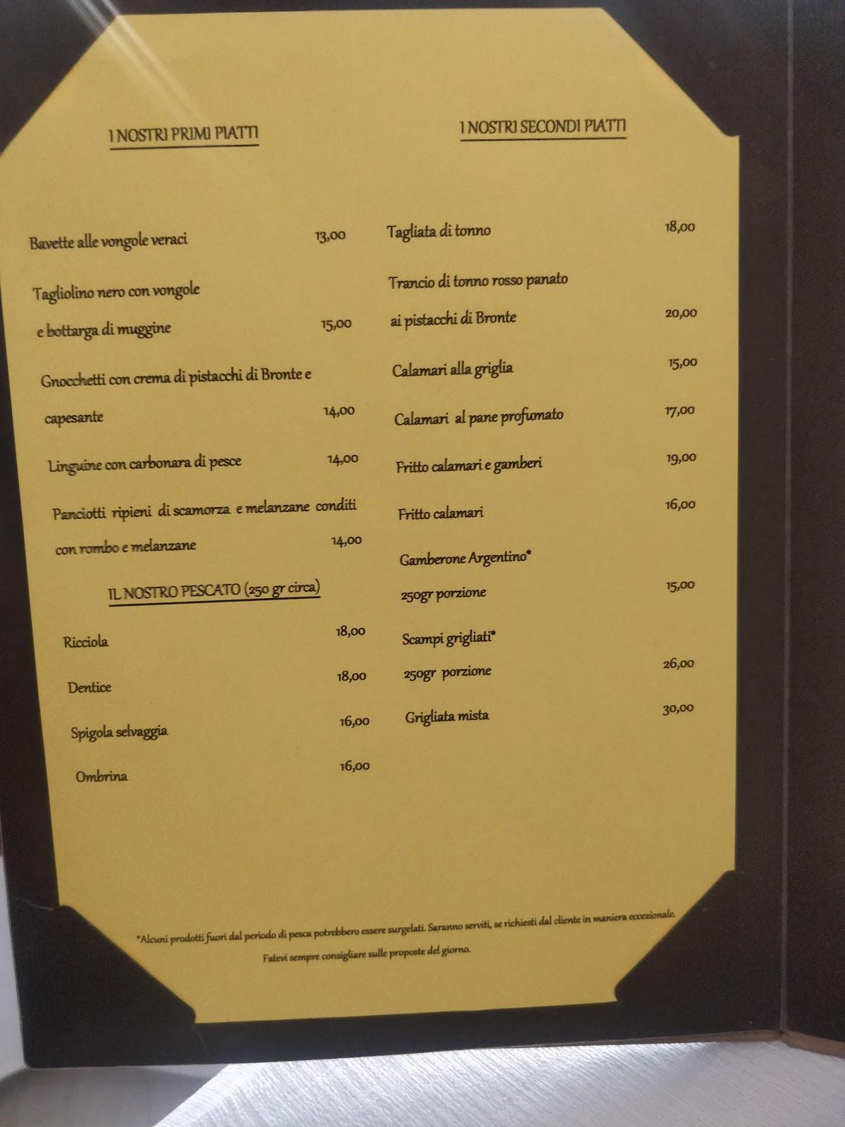 Menu da L'Antico Borgo ristorante, Terni
