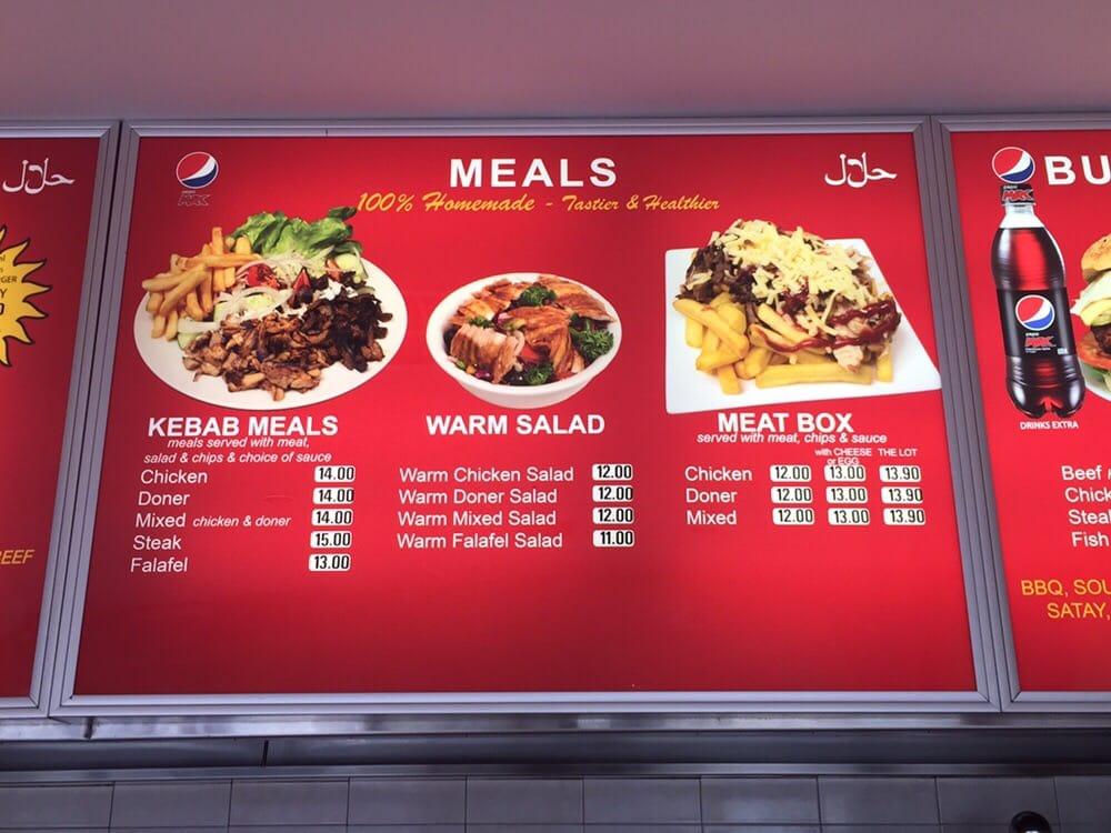Menu at Nazar Herdsman Kebab House fast food, Churchlands