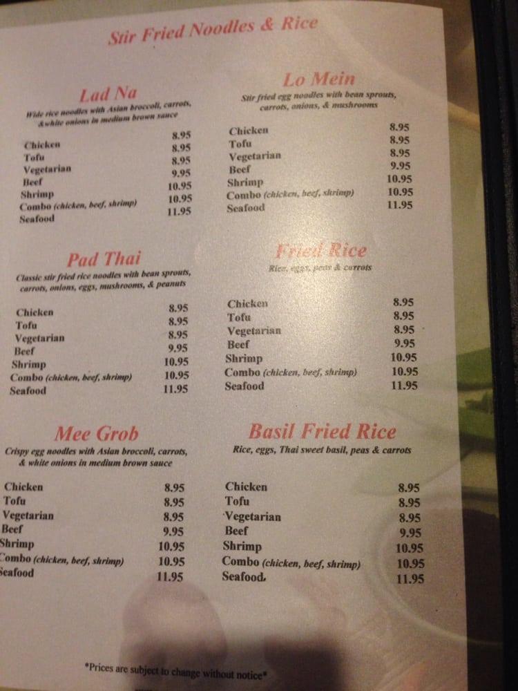 Menu at Fawn's Asian Cuisine restaurant, Des Moines