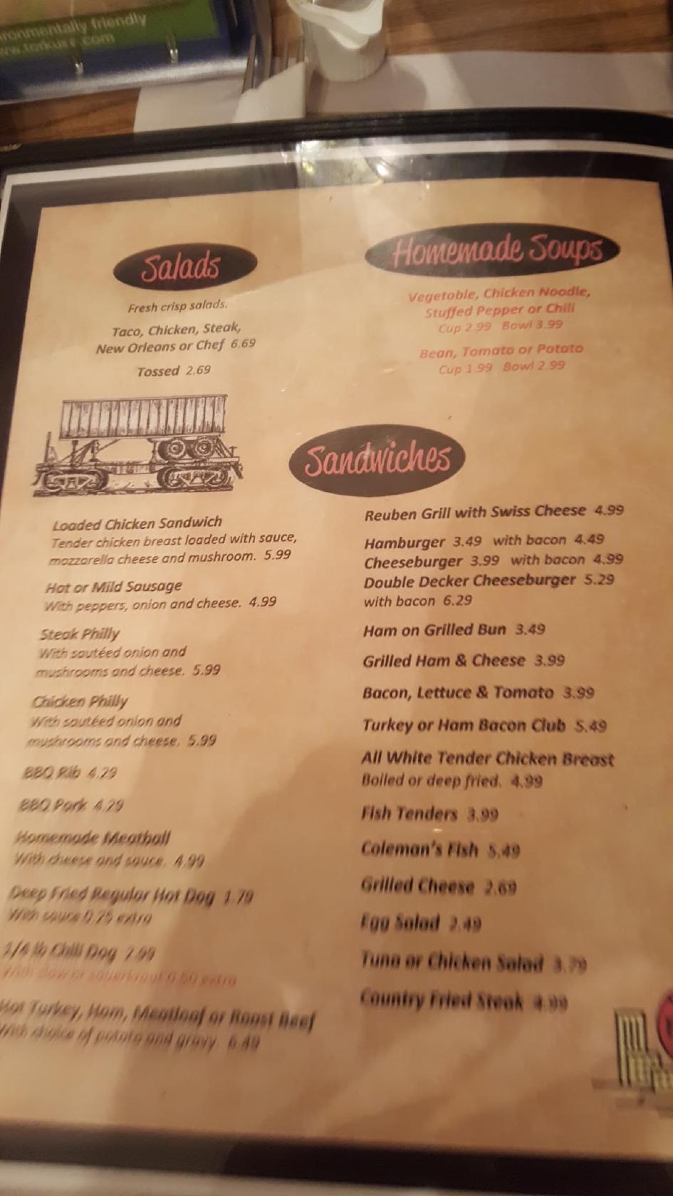 Menu at Choo-Choo's Restaurant LLC, New Martinsville
