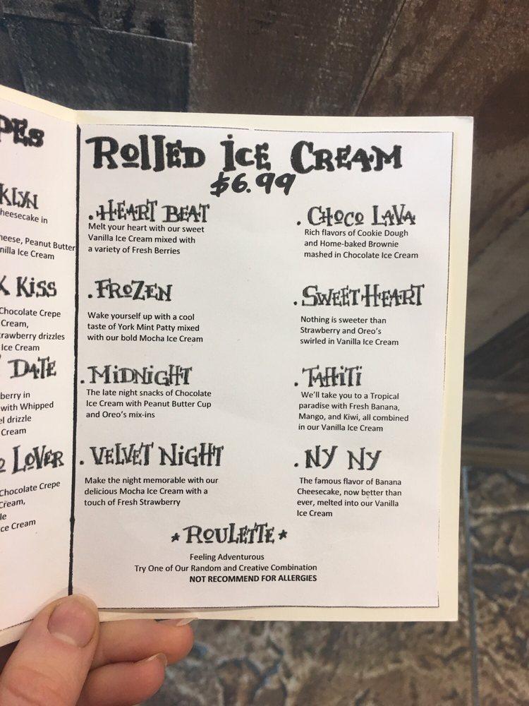 Menu at Doki Doki desserts, Salt Lake City