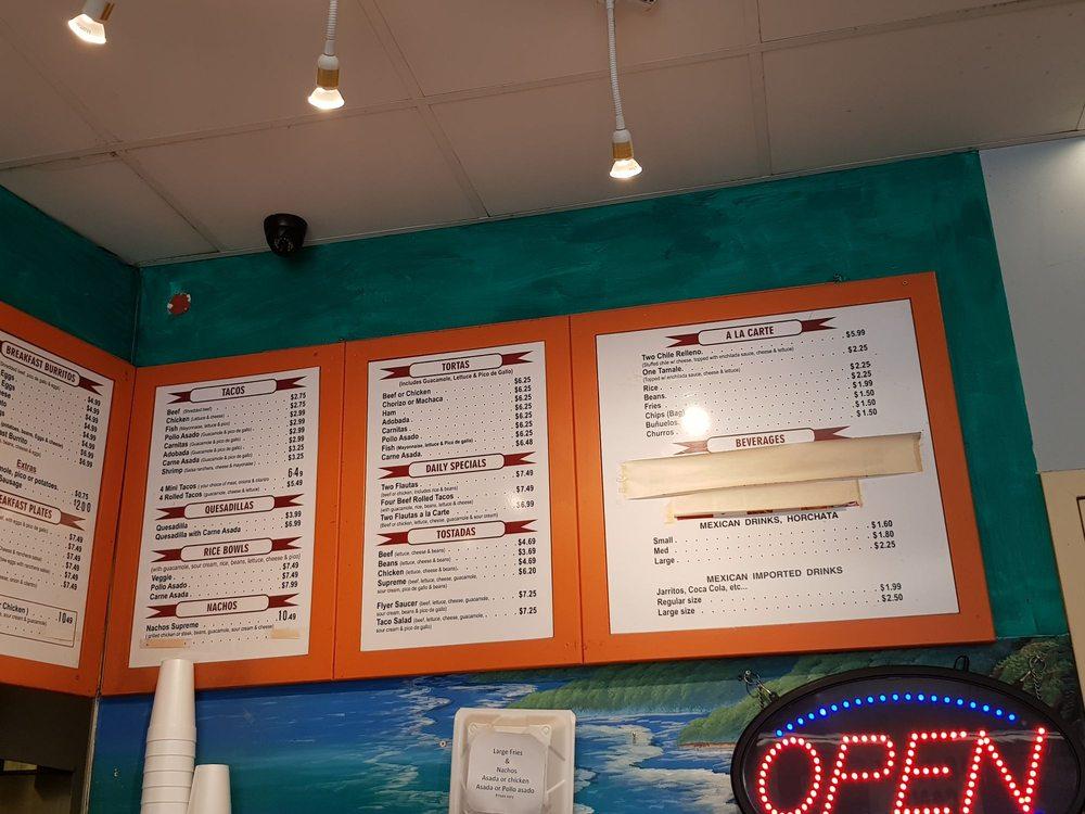 Menu at Rafa´s Mexican Food restaurant, Sacramento, Del Paso Rd
