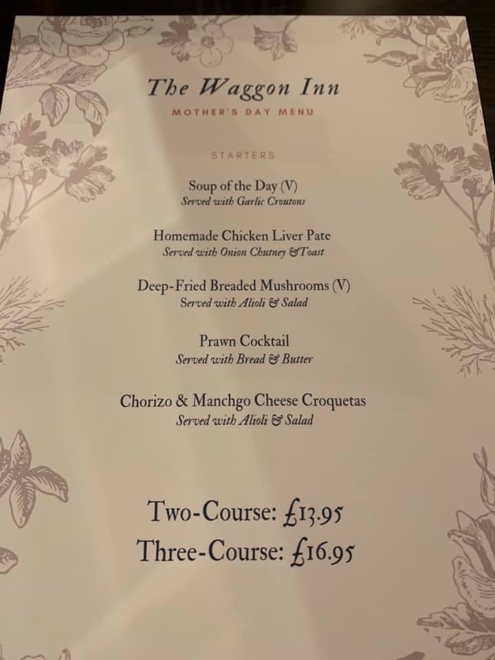 Menu at Waggon Inn pub & bar, Rochdale