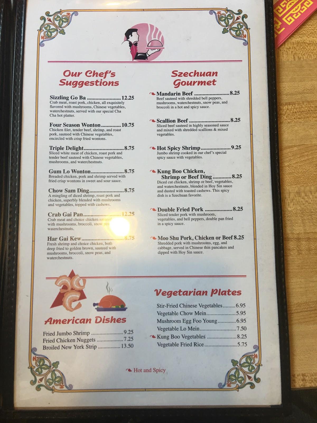 Menu at Jade East Chinese Restaurant, New Boston