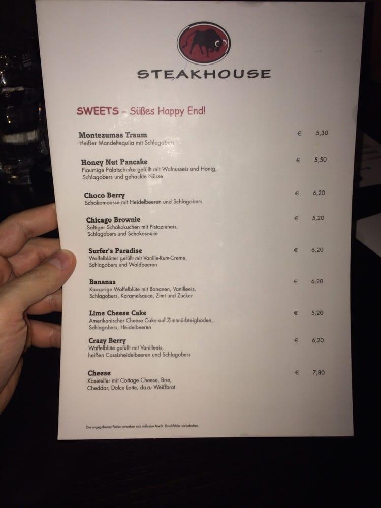 Speisekarte von STEAKHOUSE, Linz